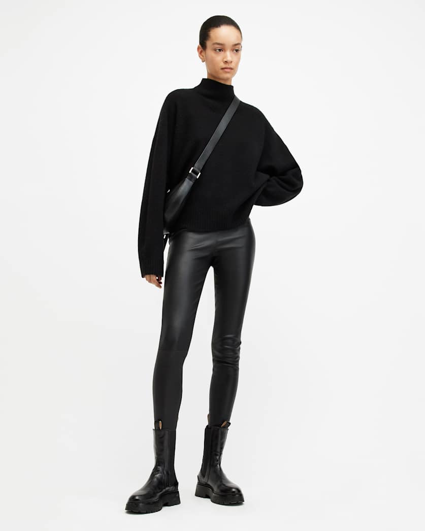 Asha High Neck Jumper Black | ALLSAINTS